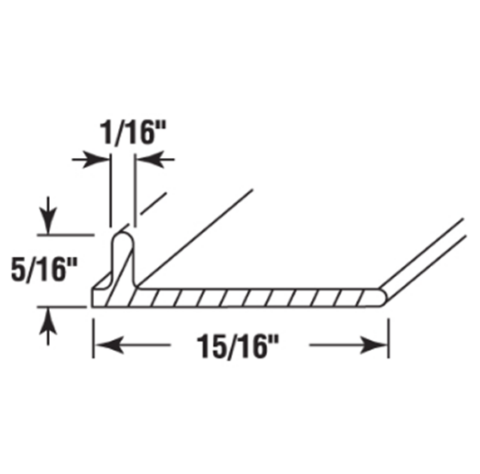 Sliding screen door track, 8′ aluminum | Chinook Glass