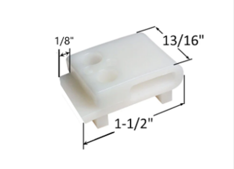 Truth hardware tie bar guide short leg | Chinook Glass