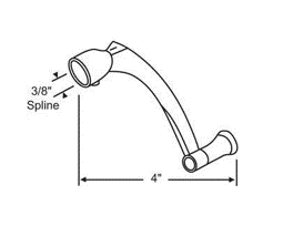 Pella window crank handle, copper | Chinook Glass