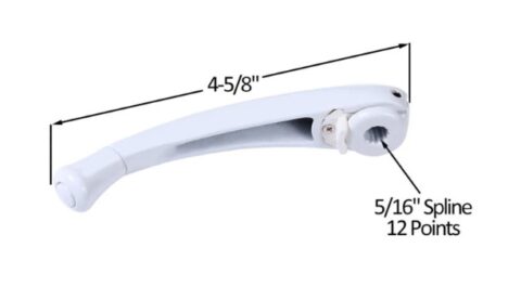 Roto hardware folding crank handle | Chinook Glass