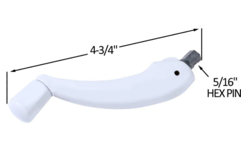 Roto hardware hex drive folding handle | Chinook Glass